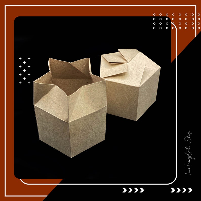 Pentagon Box Template, Gift Box Template, Candy Box Template, Cookies ...