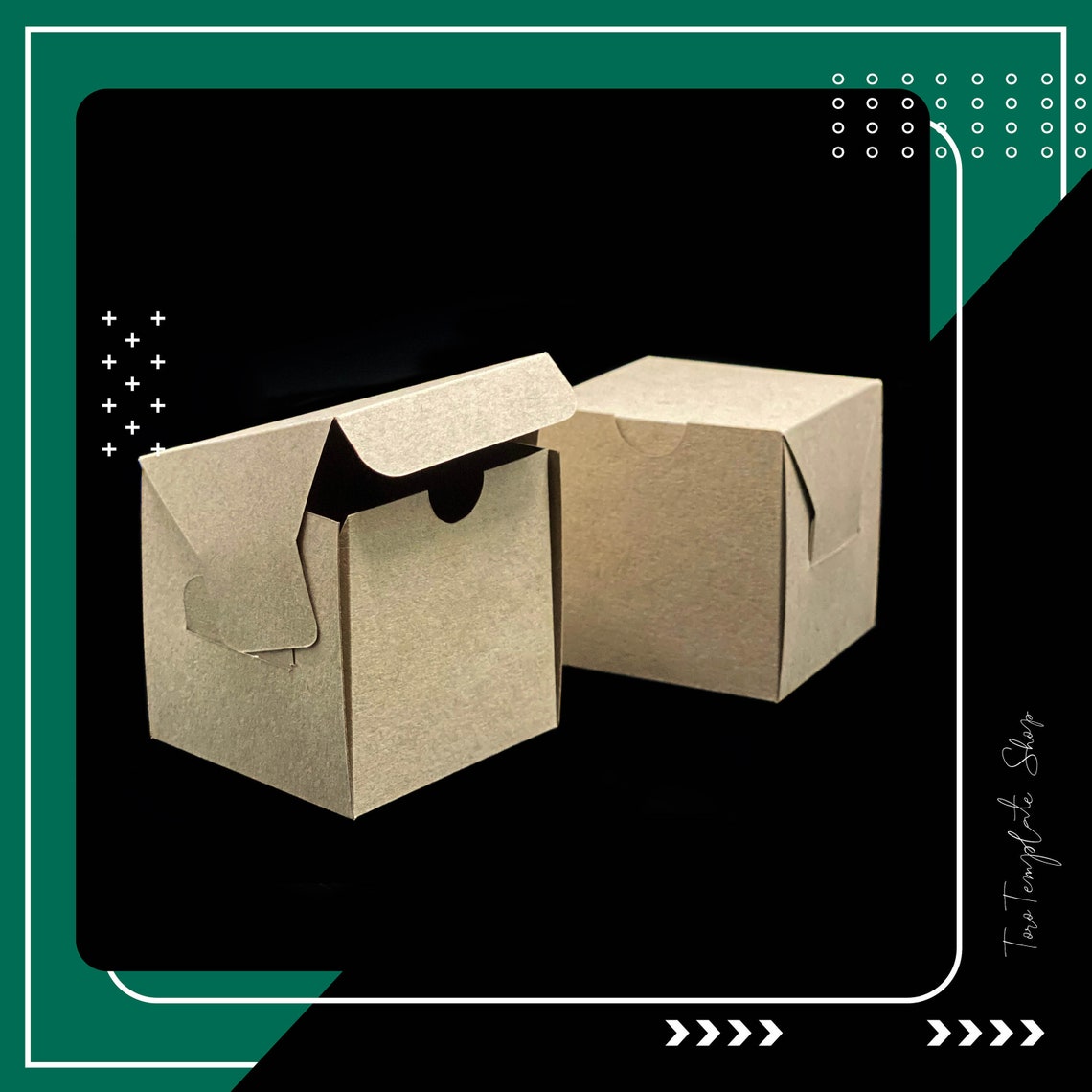 Square Box Template, Gift Box Template, Candy Box Template, Cookies Box ...