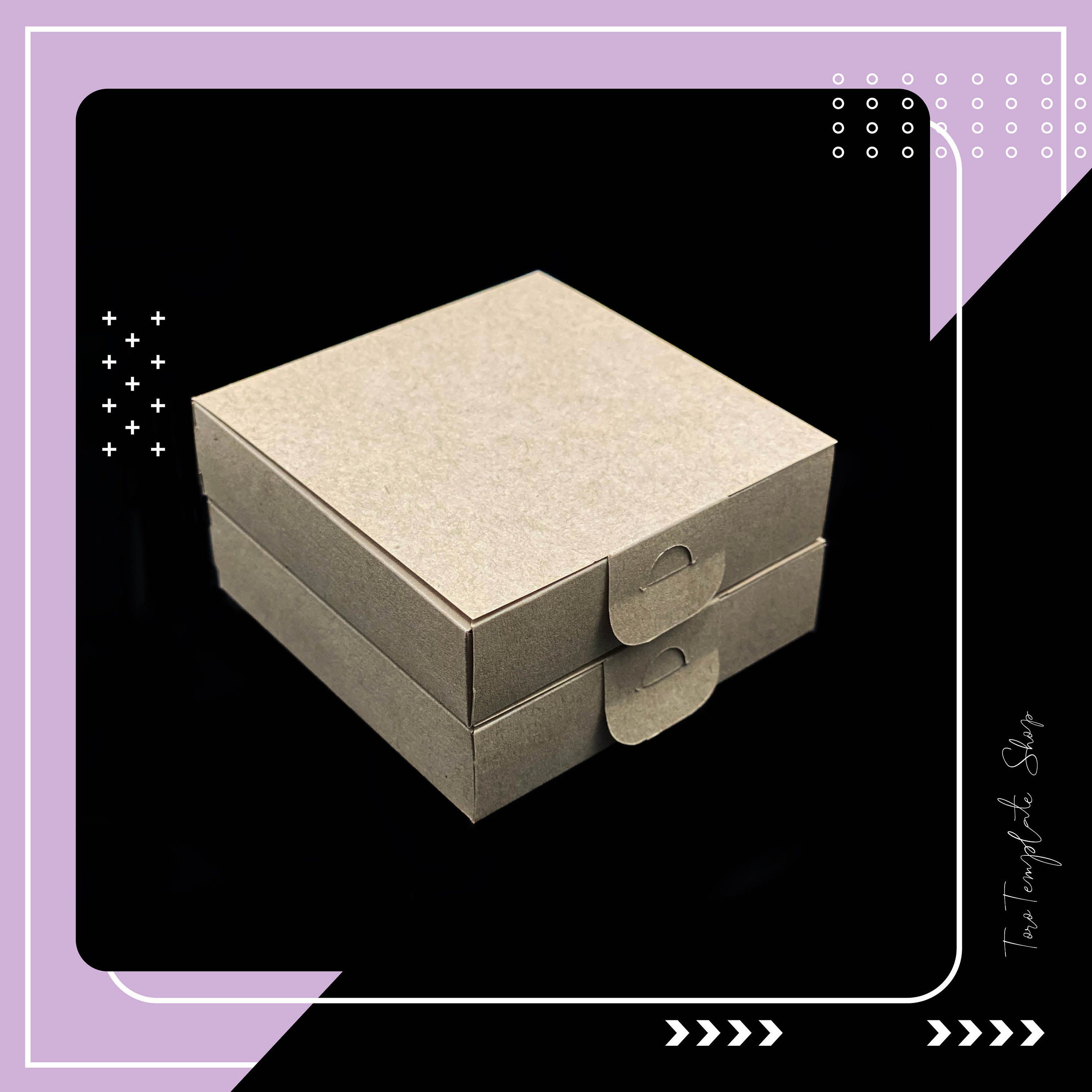 Rectangle Flip Box Template: Resizeable Gift/candy Box (digital ...