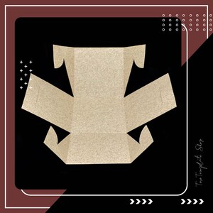 Square Box With Lid Template, Gift Box Template, Candy Box Template ...