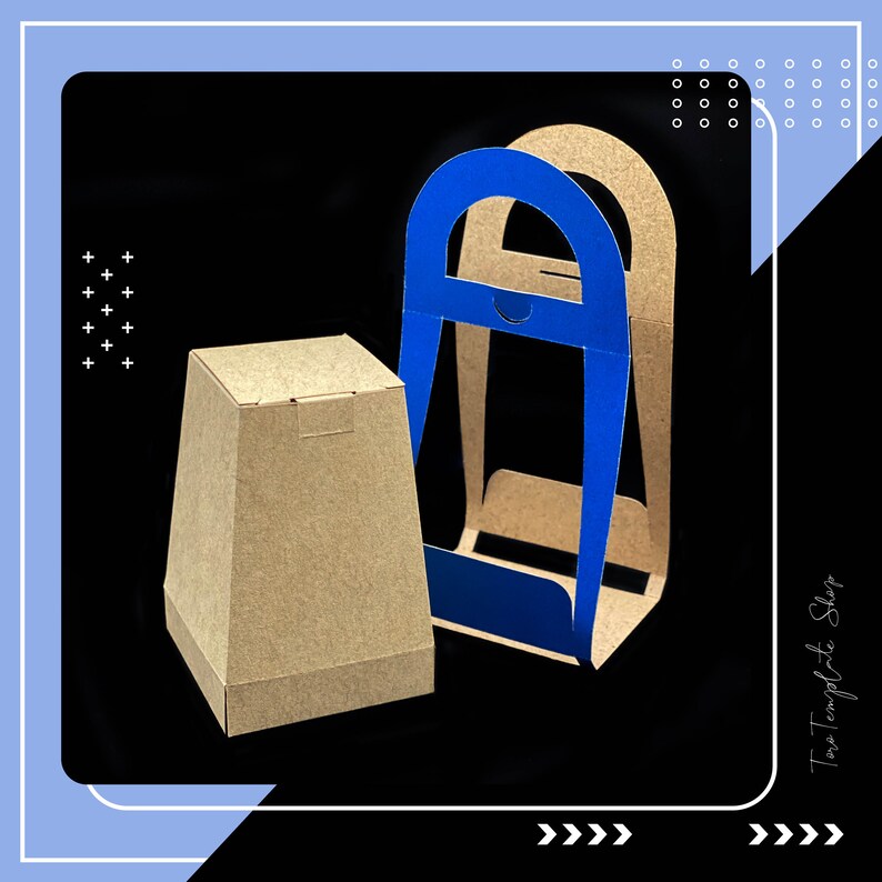 Box With Handle Template, Gift Box Template, Candy Box Template ...