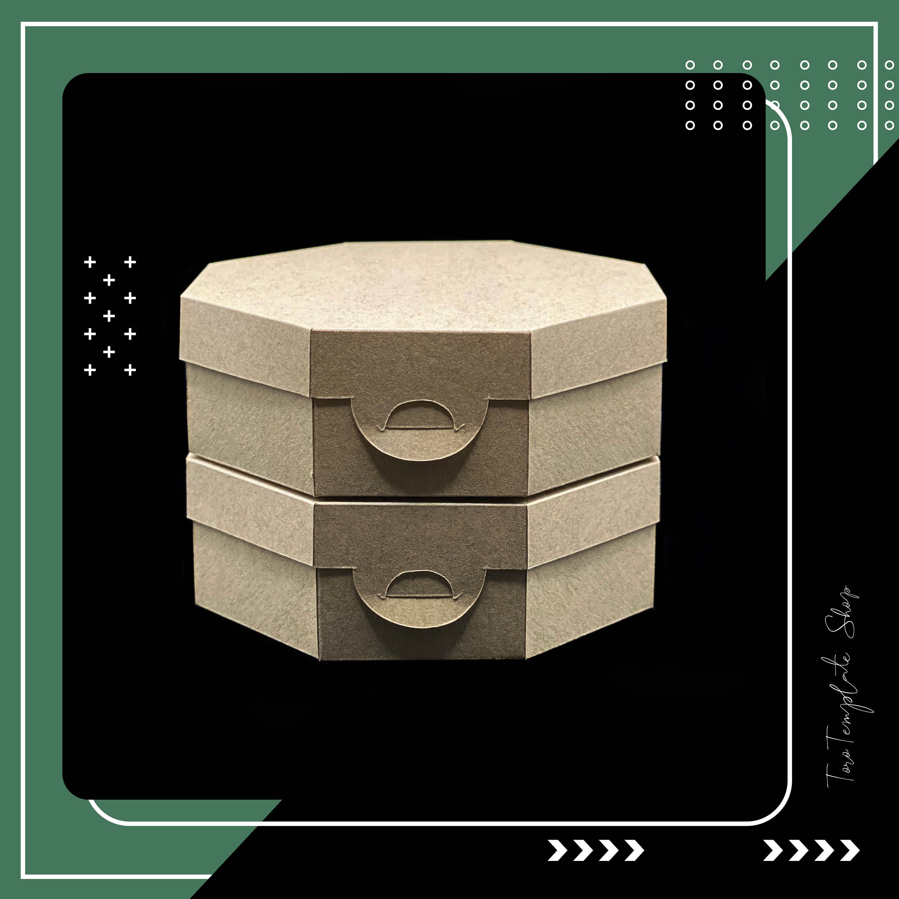 Octagon Box With Lid Template, Gift Box Template, Candy Box Template ...