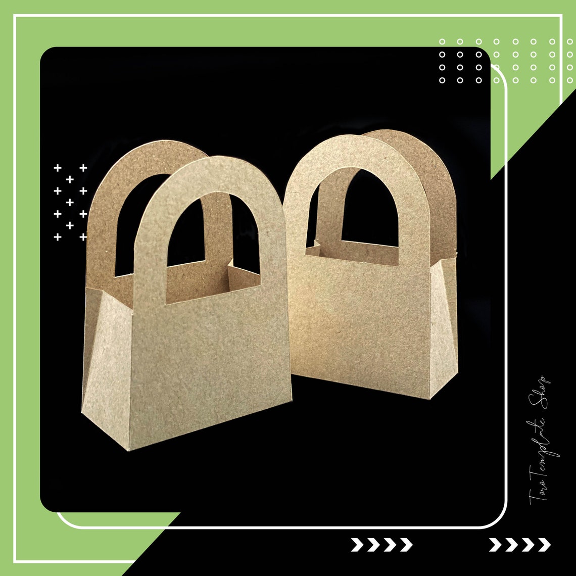 Gift Box With Handle Template: Resizeable Printable (digital Download ...