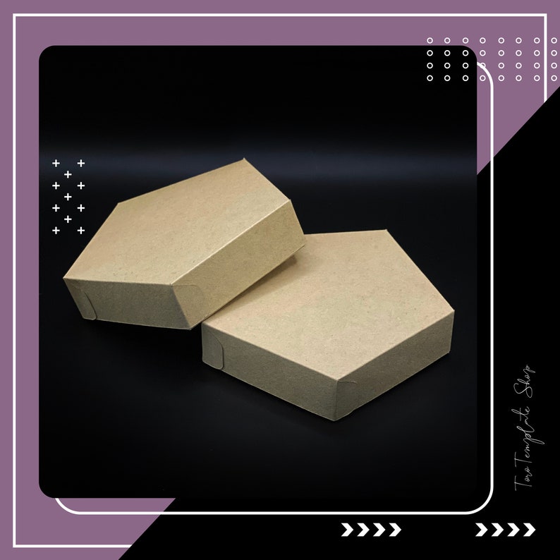 Pentagon Box Template: Resizeable Gift/cookie Box (digital Download) - Etsy