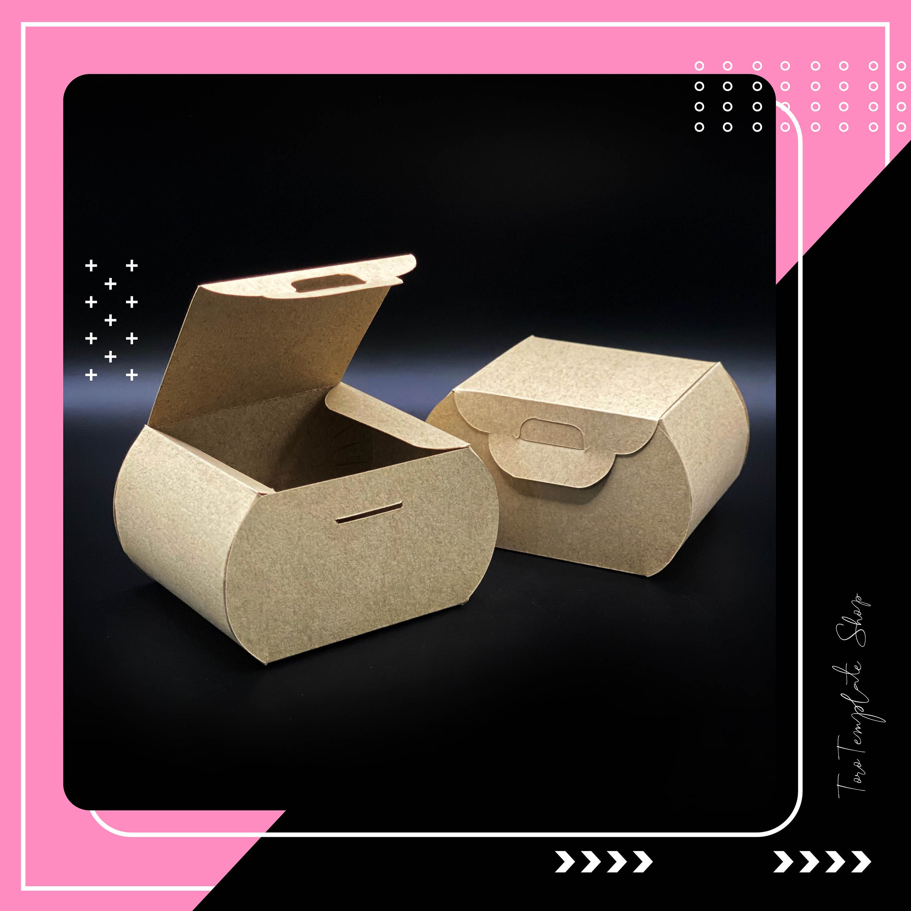 Curved Box Template, Box Template, Cookies Box Template, Gift Box ...