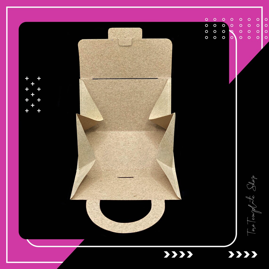 Triangle Gift Box Template With Handle (digital Download) - Etsy