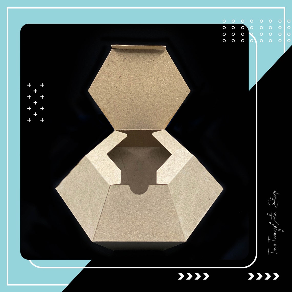 Hexagon Box Template, Gift Box Template, Candy Box Template, Cookies ...