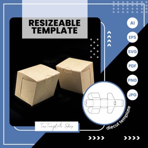 Rhombus Box Template, Cookies Box Template, Gift Box Template, Candy ...
