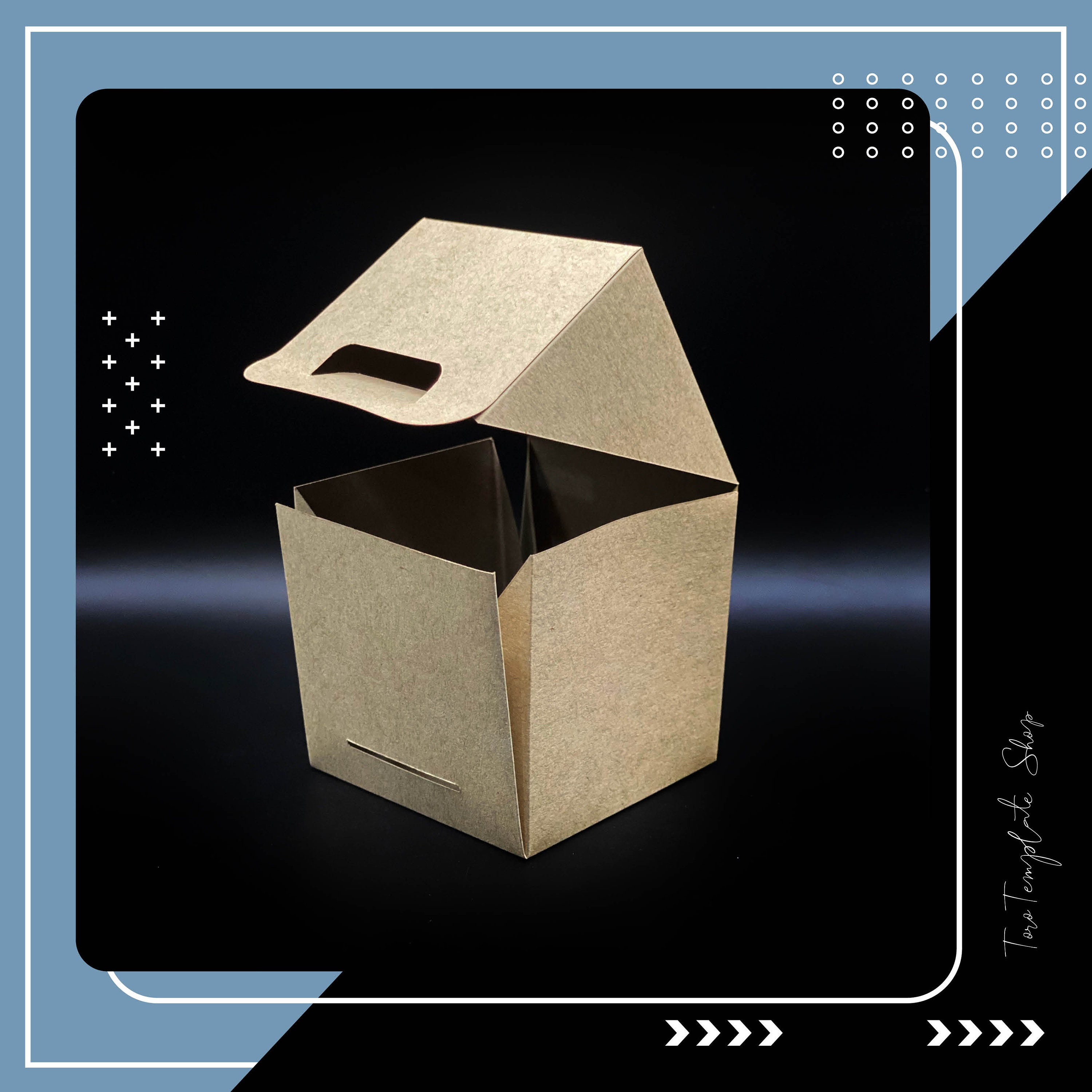 Square Box Template Cookies Box Template Gift Box Template - Etsy