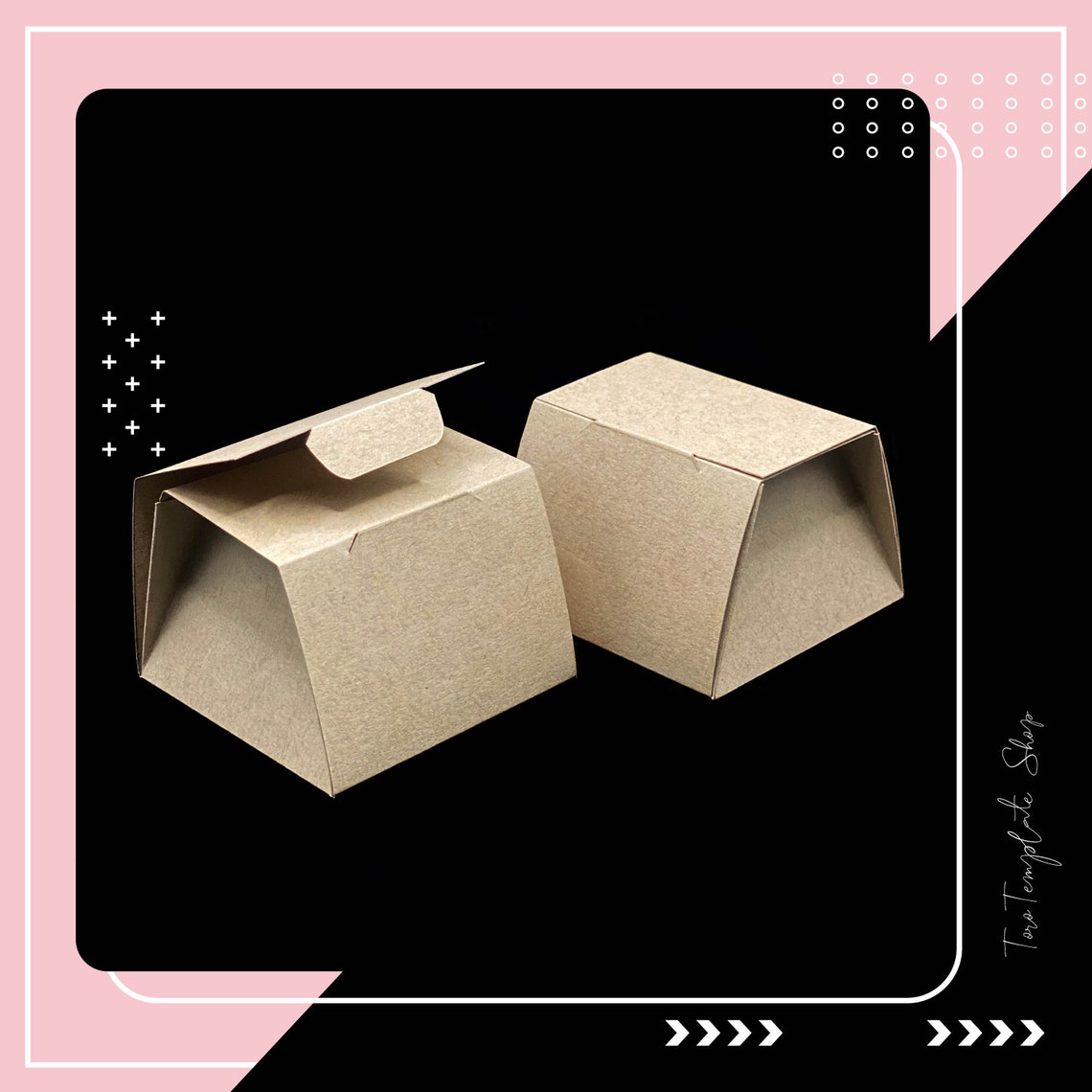 Trapezoid Box Template, Gift Box Template, Candy Box Template, Cookies ...