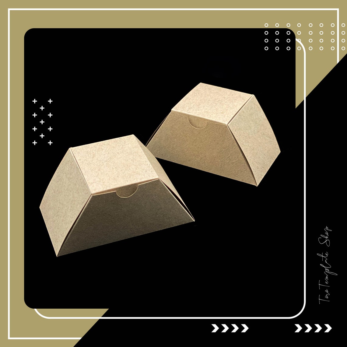 Rhombus Box Template, Gift Box Template, Candy Box Template, Cookies ...