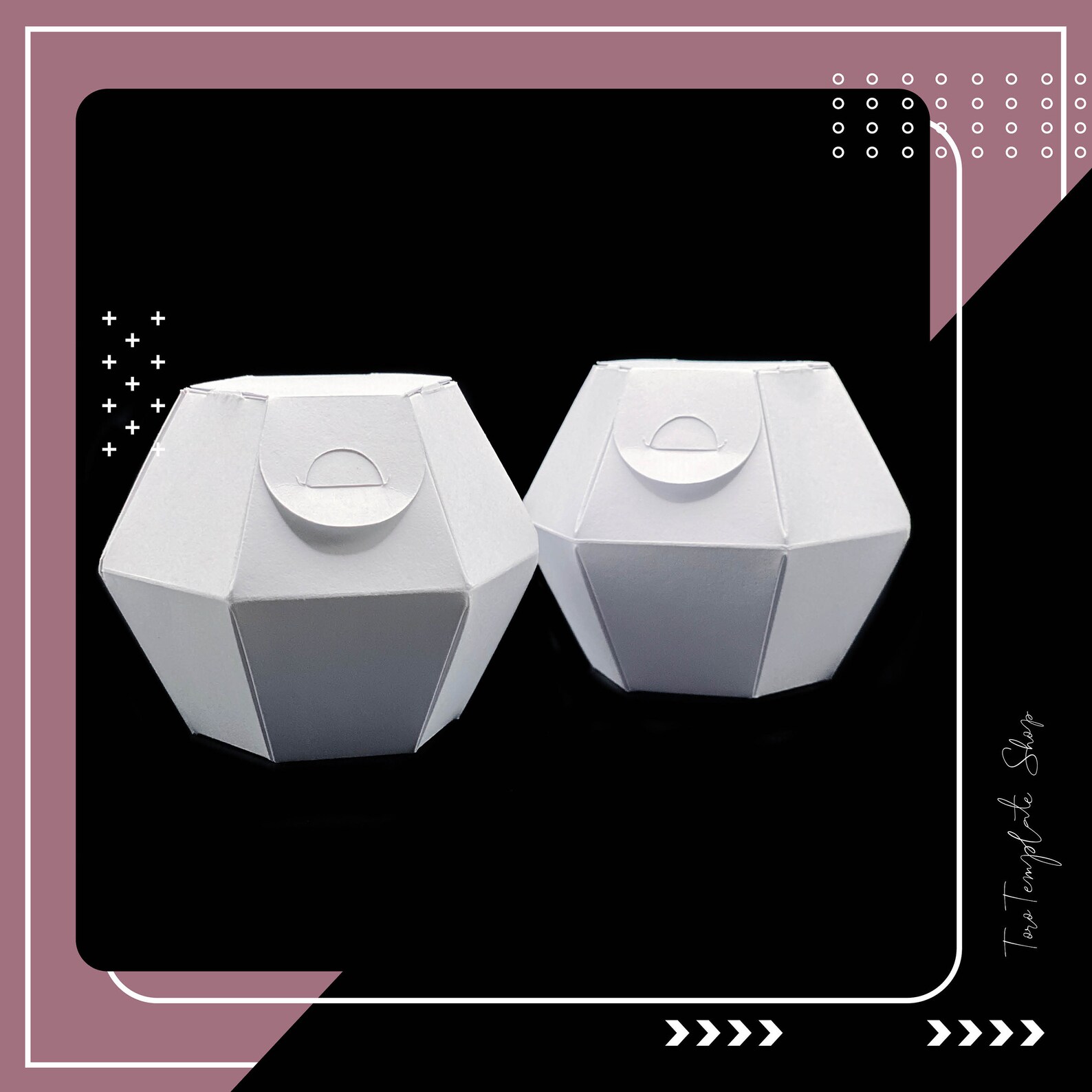 Hexagon Box Template, Gift Box Template, Candy Box Template, Crystal ...