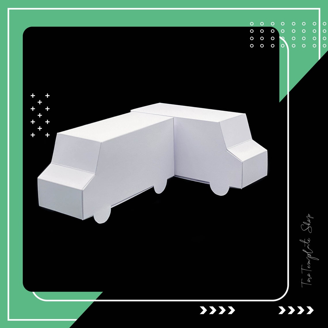 Bus Shape Box Template, Gift Box Template, Candy Box Template, Cookies ...