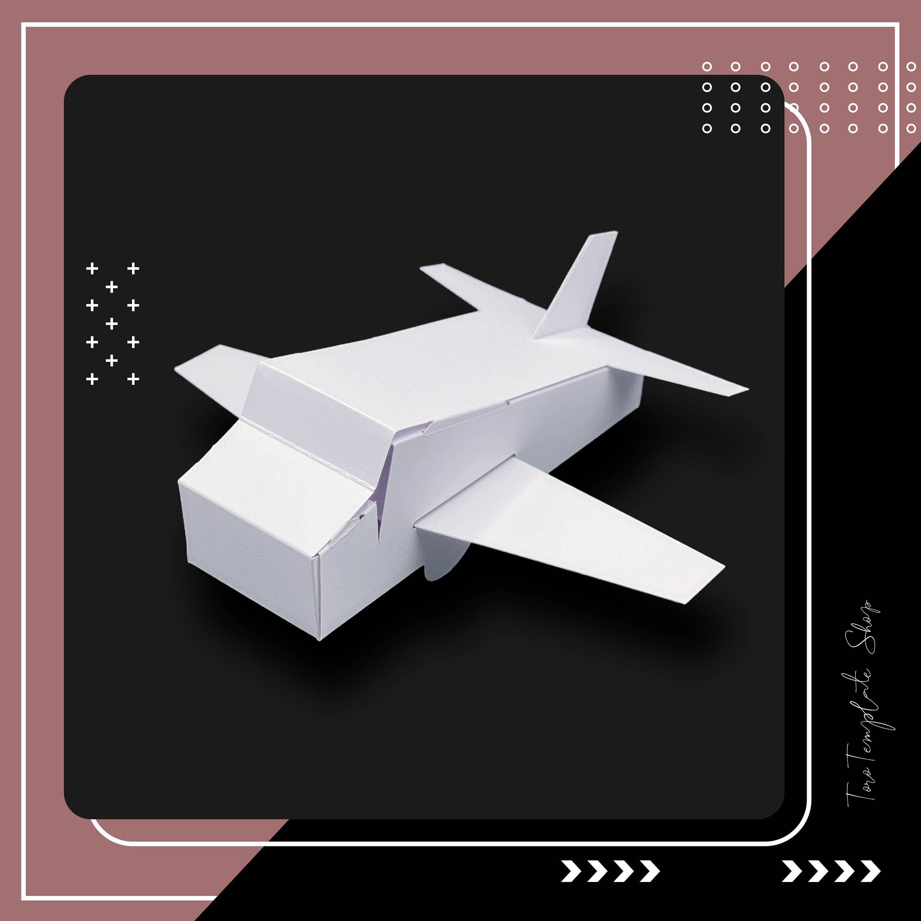 Aircraft Shape Box Template, Plane Shape Box Template Template, Gift ...