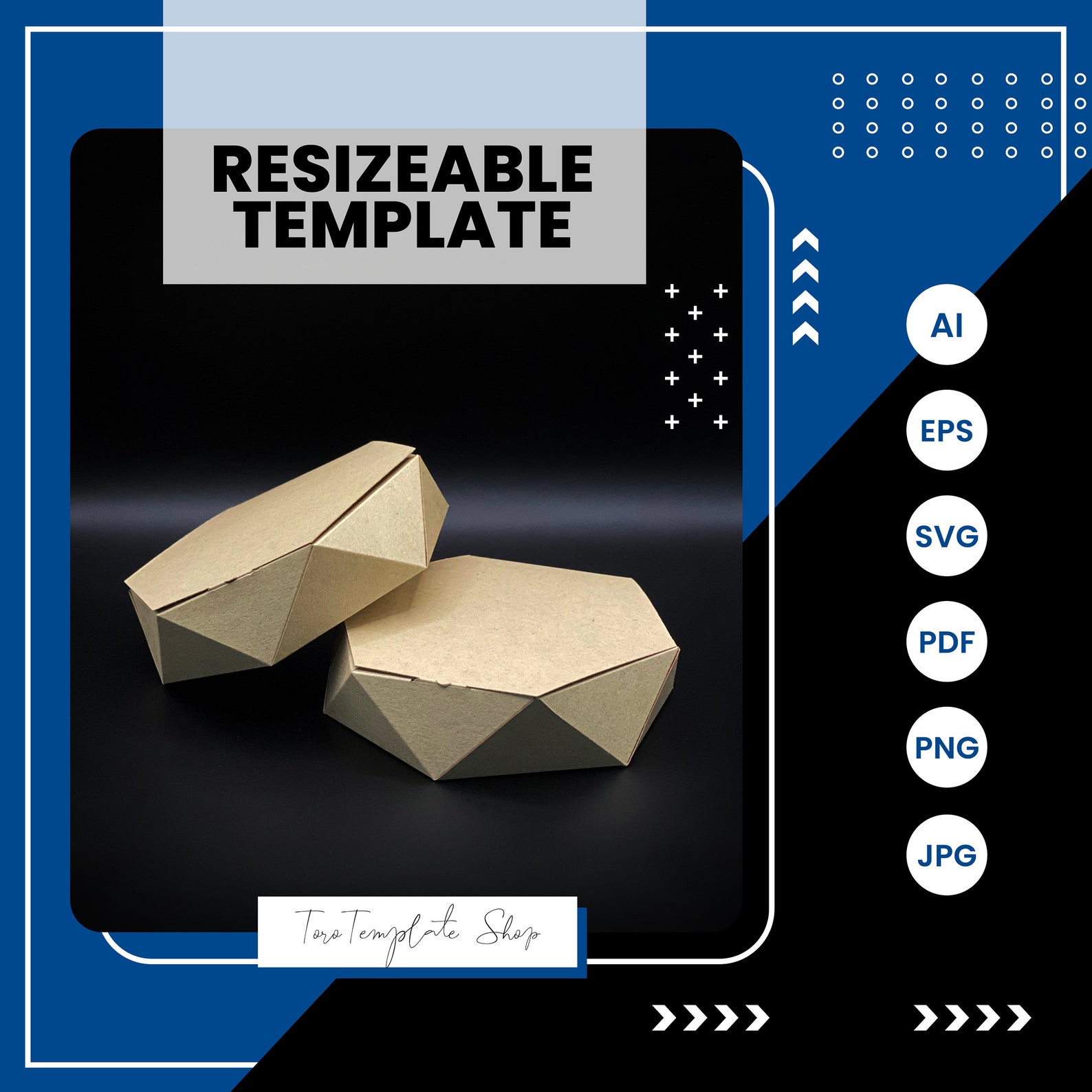 Hexagon Box Template Gift Box Template Jewelrybox Template | Etsy
