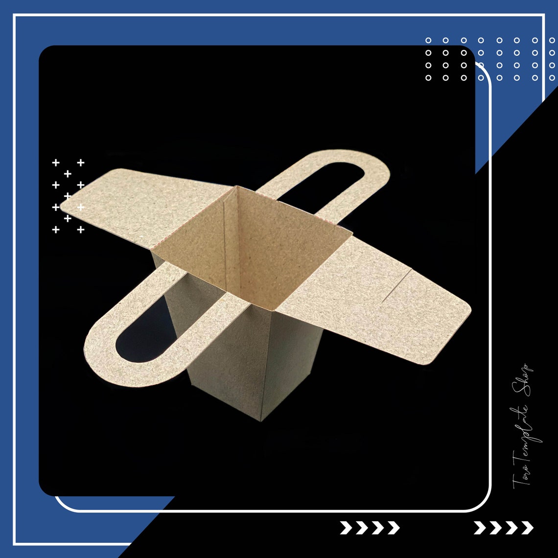 Box With Handle Template: Resizeable Gift/candy/cookies Box (digital ...