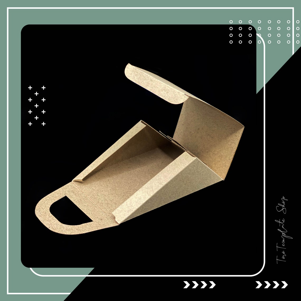 Box With Handle Template, Gift Box Template, Candy Box Template ...