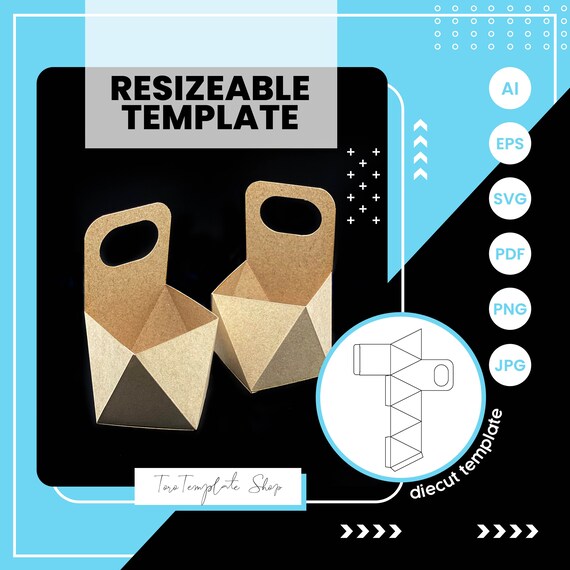 Octagon Basket Box Template Cookies Box Template Gift Box - Etsy