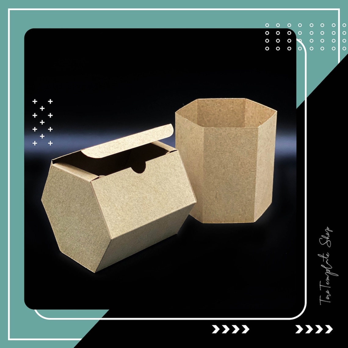 Hexagon Drawer Box Template, Cookies Box Template, Gift Box Template ...