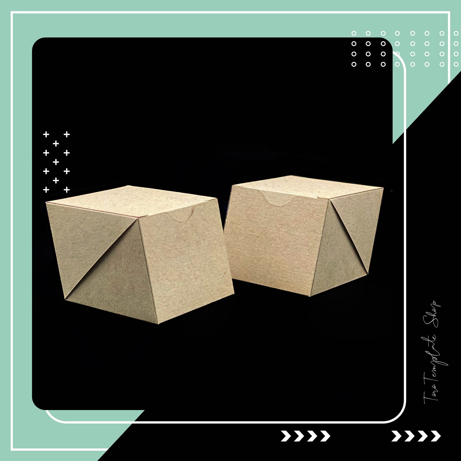 Rhombus Box Template, Gift Box Template, Candy Box Template, Cookies ...