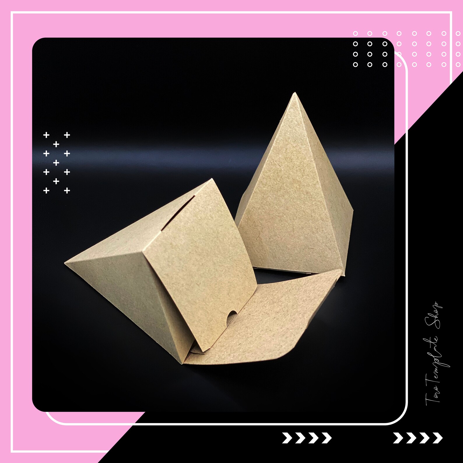 Pyramid Box Template, Box Template, Cookies Box Template, Gift Box ...