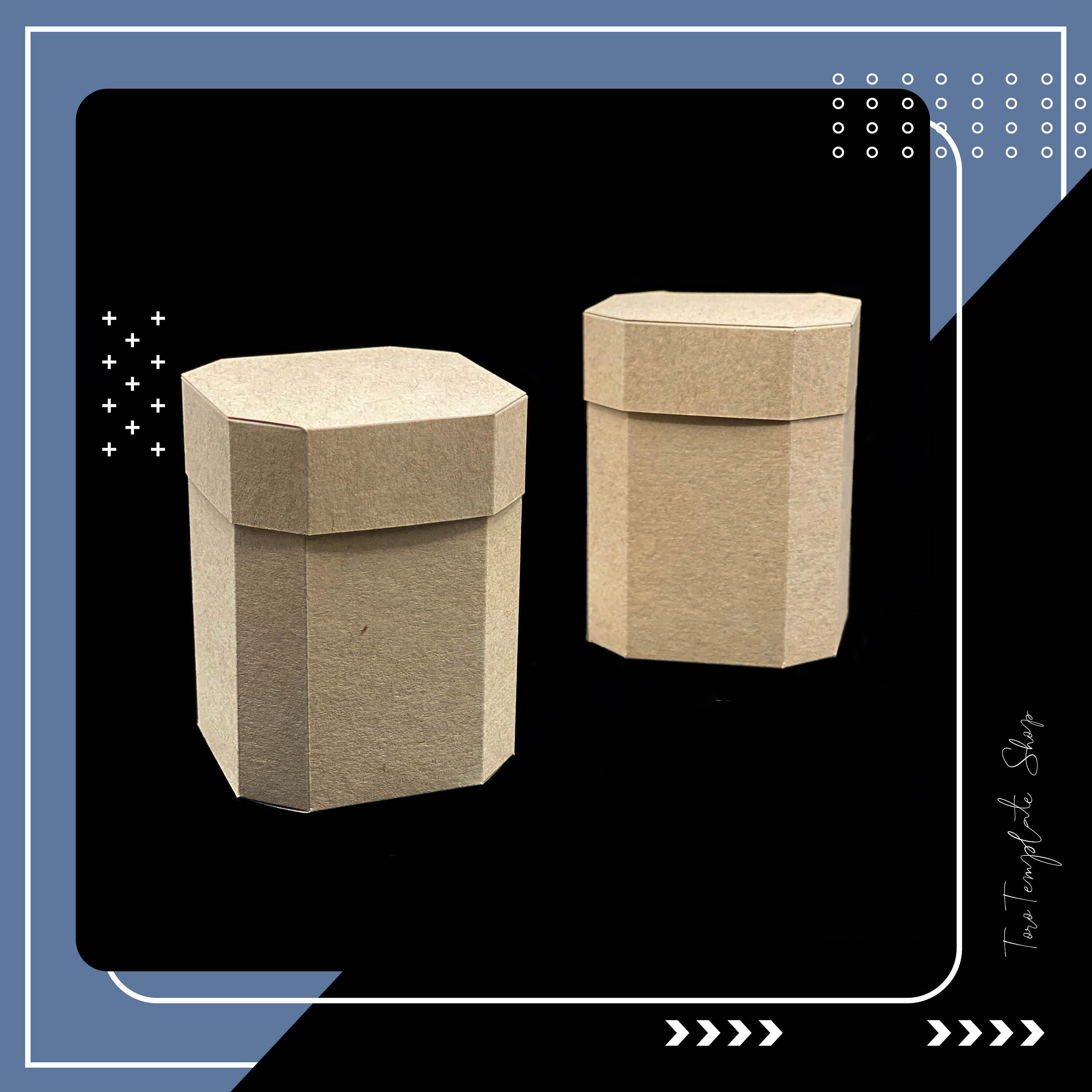 Octagon Box With Lid Template, Gift Box Template, Candy Box Template ...