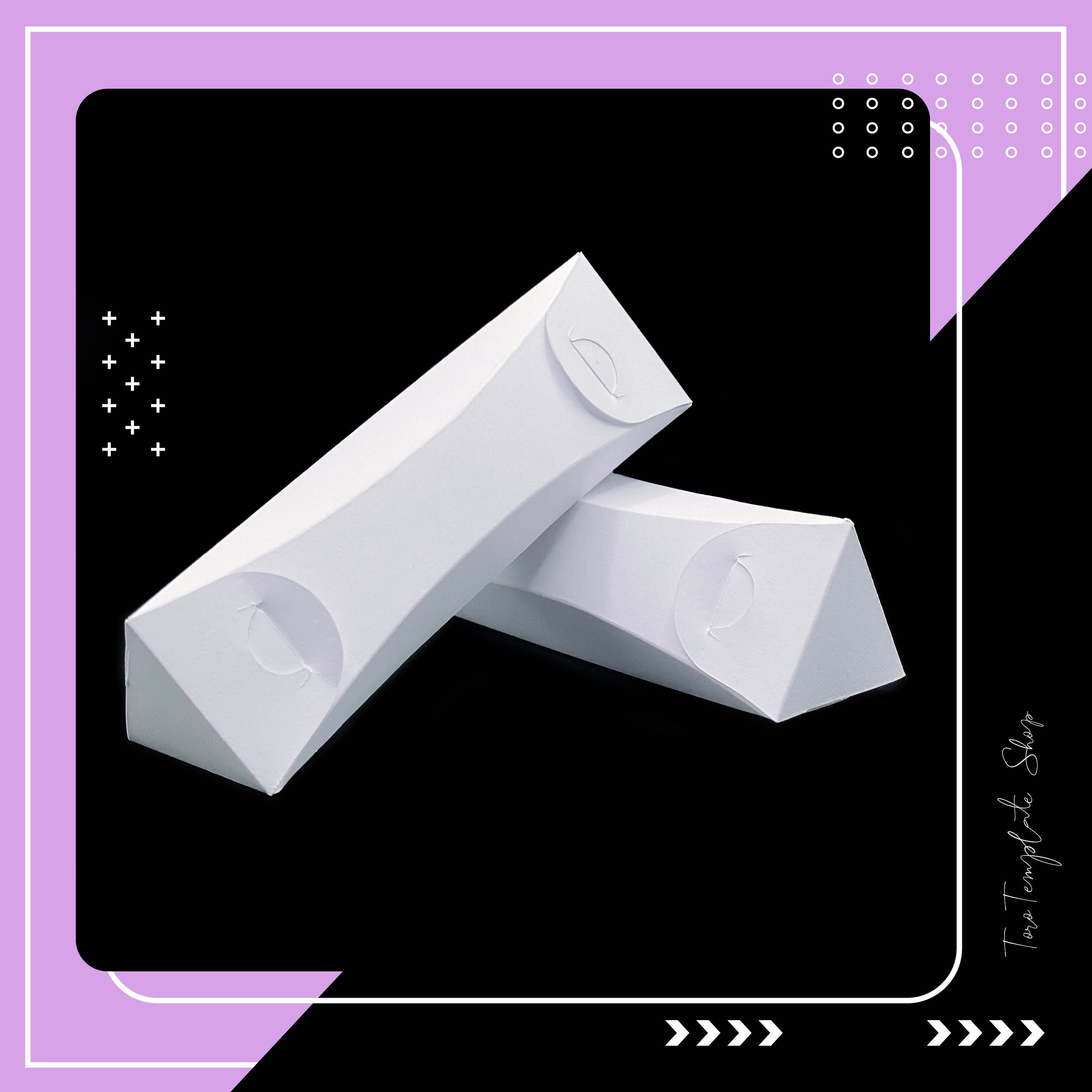 Triangle Curved Box Template, Gift Box Template, Candy Box Template ...