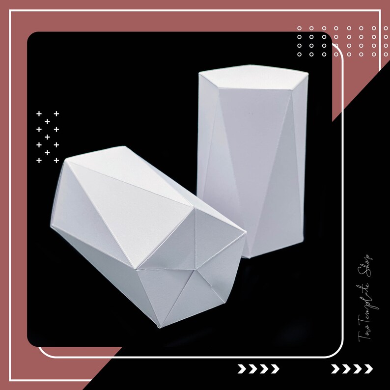 Pentagon Zigzag Box Template, Gift Box Template, Candy Box Template ...