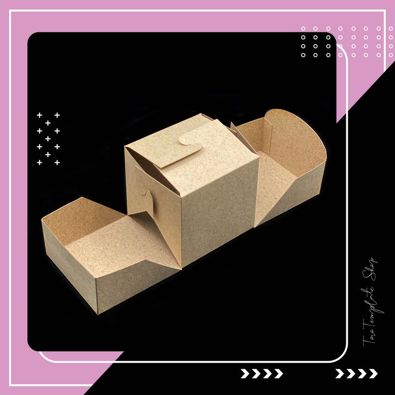 Square Box Template, Gift Box Template, Candy Box Template, Cookies Box ...