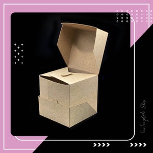 Square Box Template, Gift Box Template, Candy Box Template, Cookies Box ...