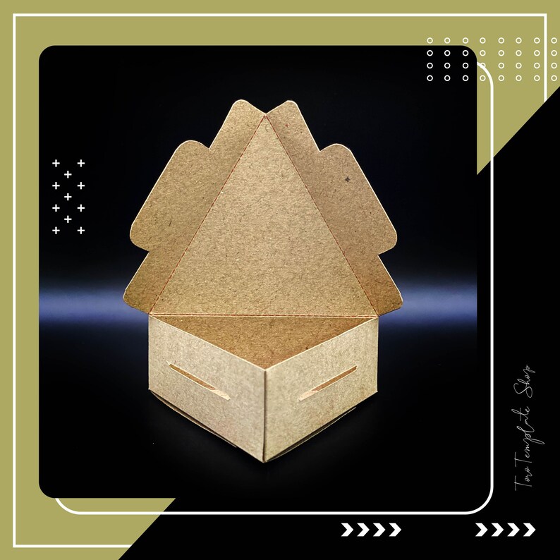Triangle Gift Box Template: Printable, Resizeable (digital Download) - Etsy