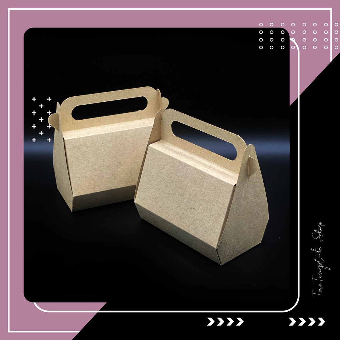 Handle Box Template: Resizeable Gift/candy Box (digital Download) - Etsy