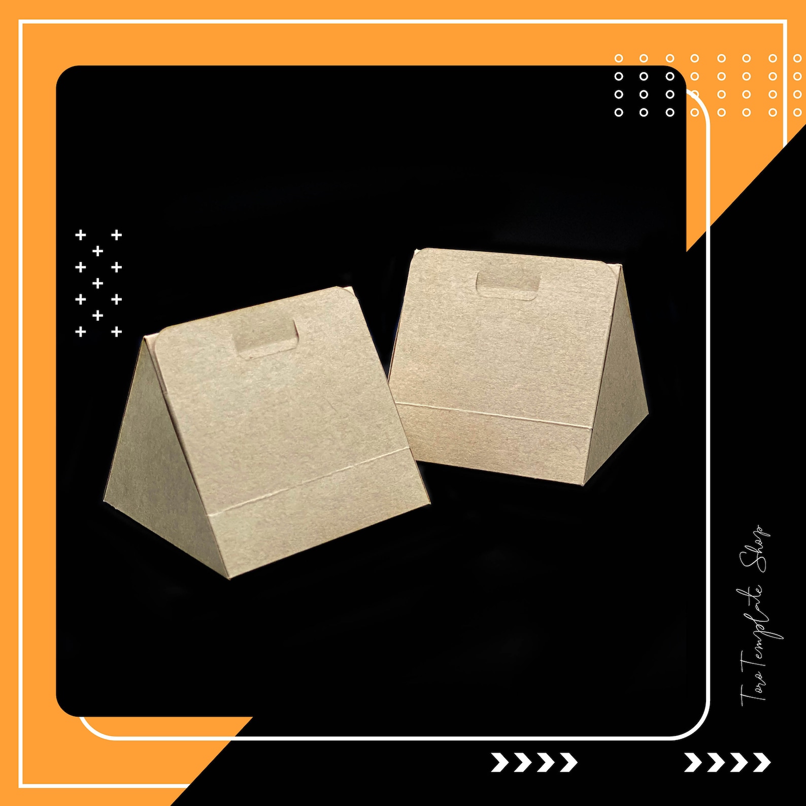 Triangle Gift Box Template: Printable Candy/cookie Box (digital ...