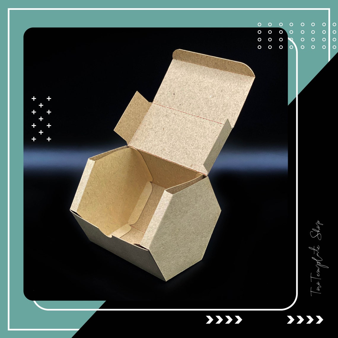 Hexagon Drawer Box Template, Cookies Box Template, Gift Box Template ...