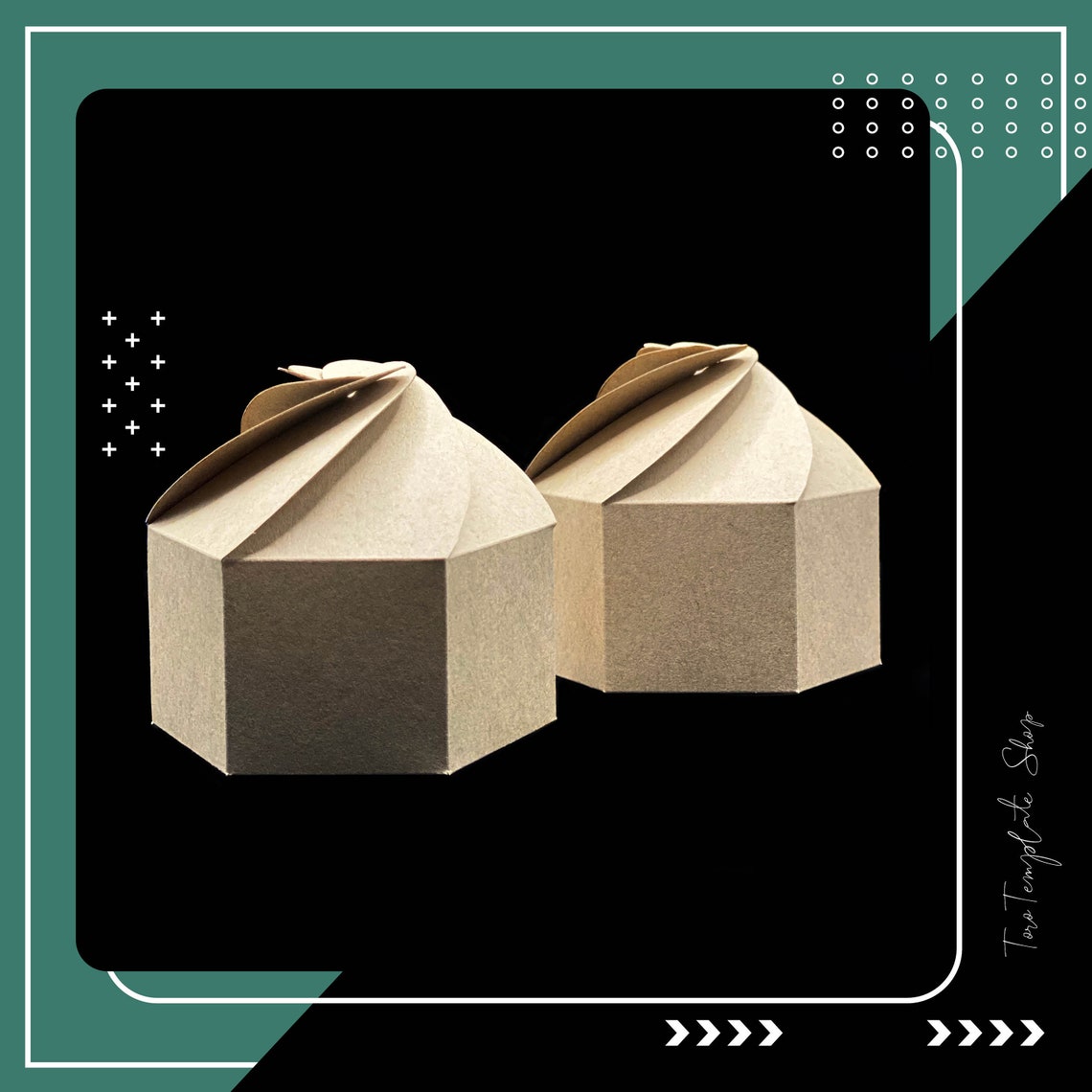 Hexagon Screw Cap Box Template, Gift Box Template, Jewelry Box Template ...