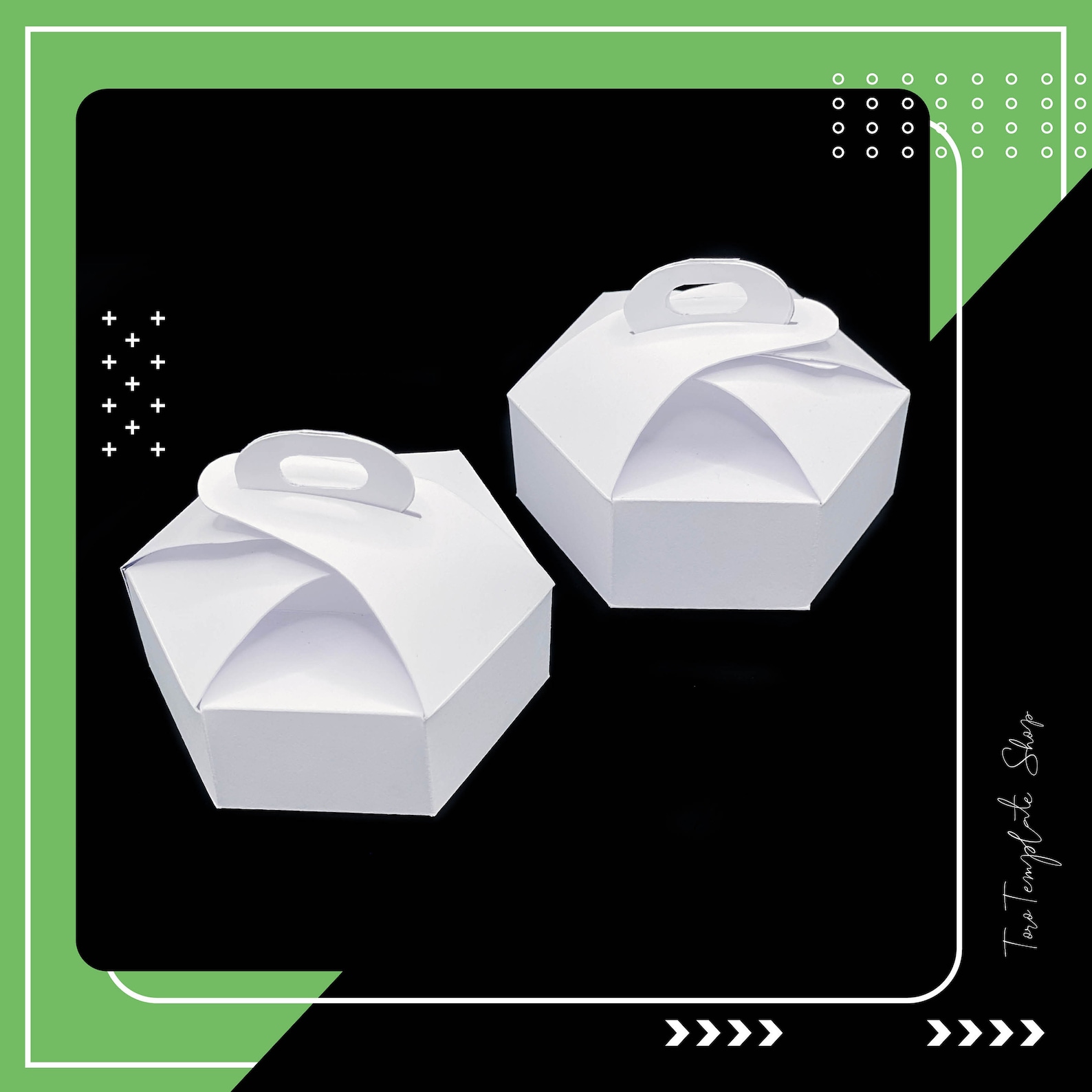 Hexagon Box With Handle, Hexagon Box Template, Gift Box Template, Candy ...