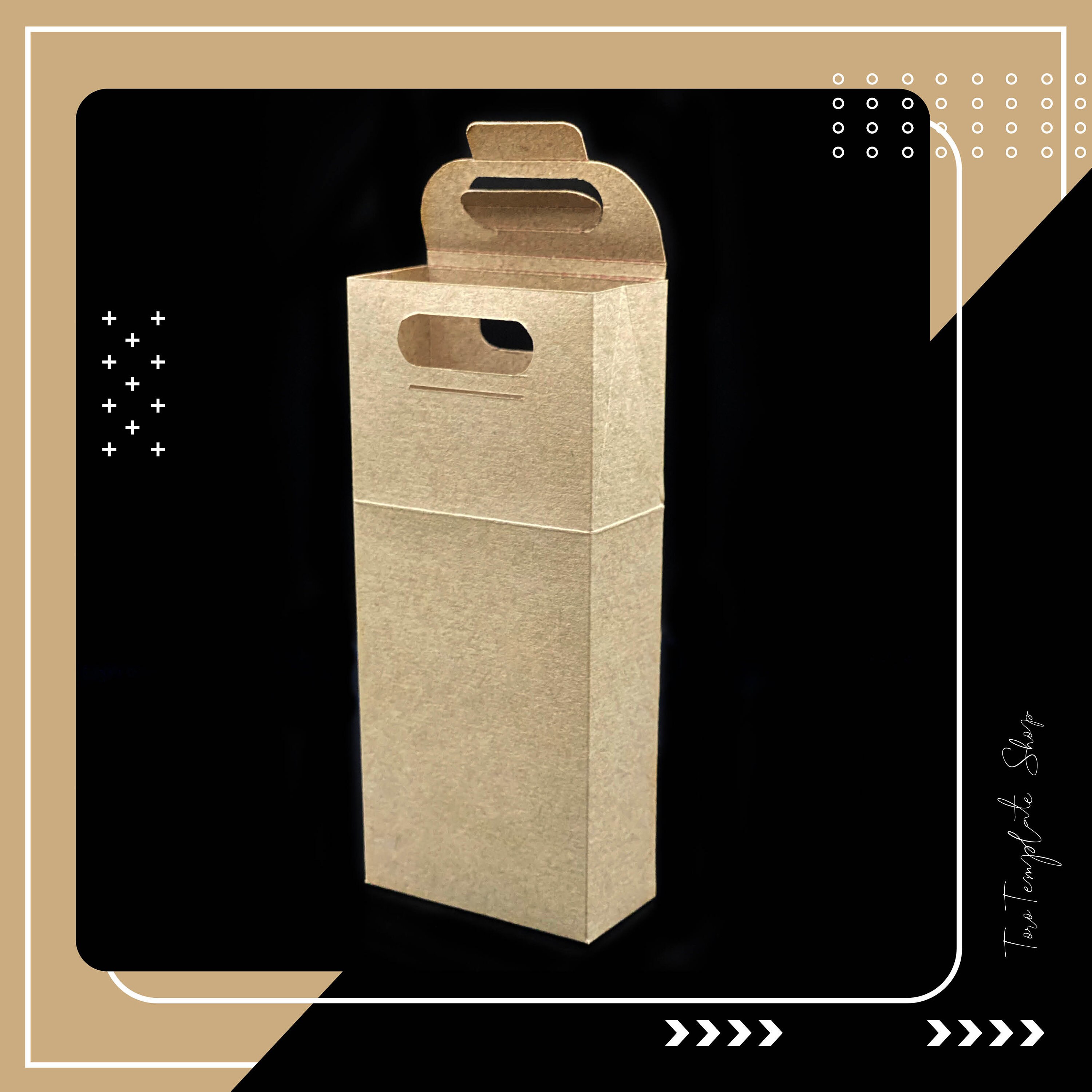 Box With Handle Template, Gift Box Template, Candy Box Template ...
