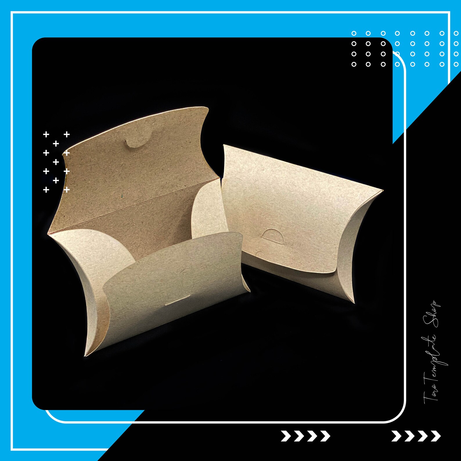 Curved Box Template, Cookies Box Template, Gift Box Template, Candy Box ...