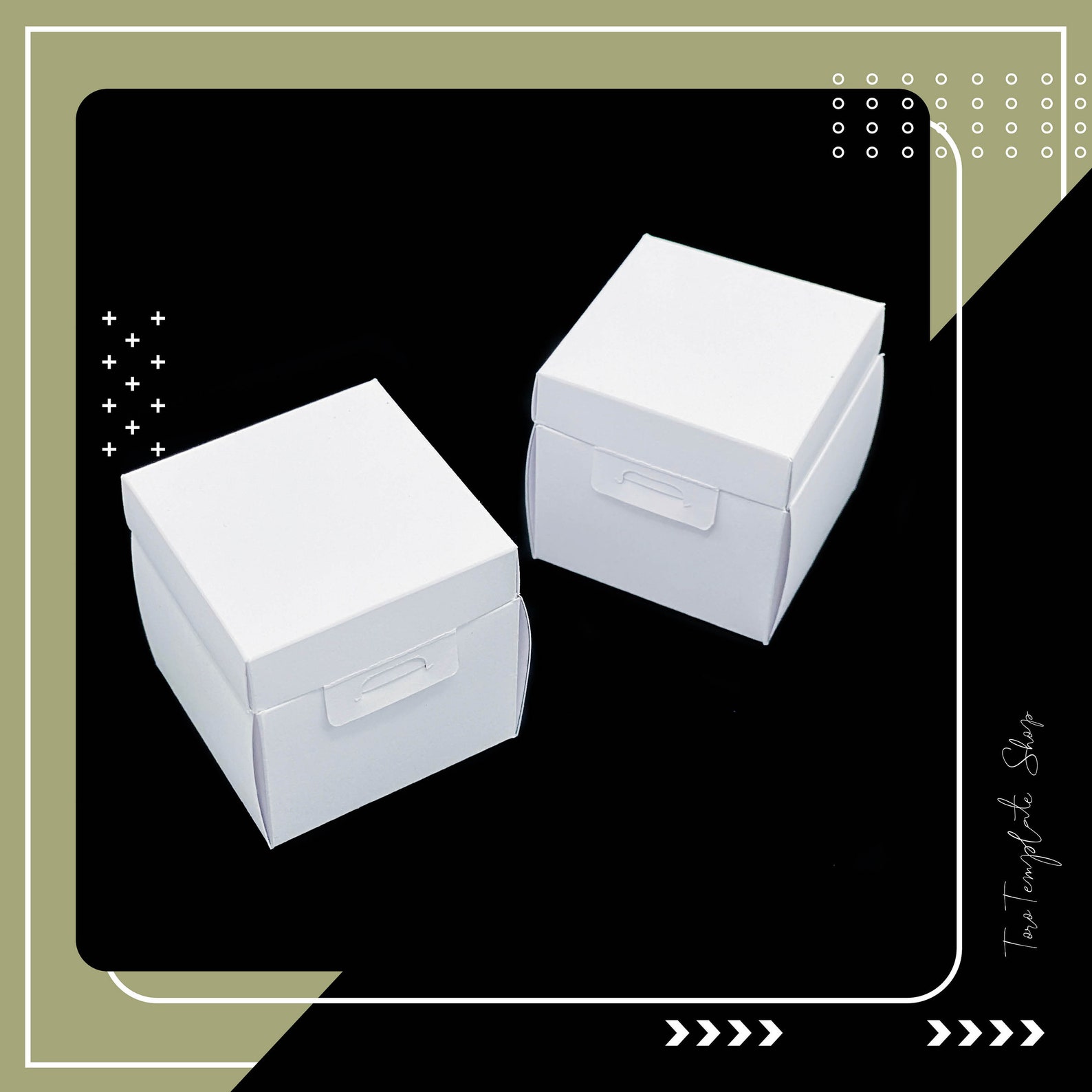 Square Box Template, Gift Box Template, Jewelry Box Template, Candy Box ...