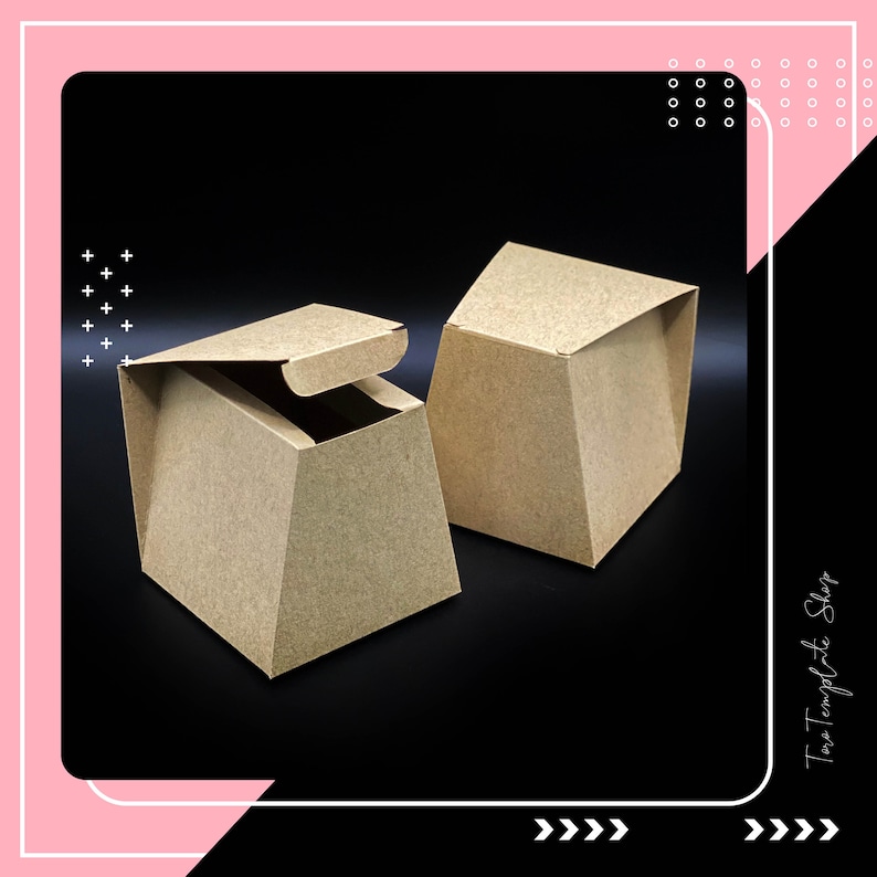 Trapezoid Box Template, Gift Box Template, Candy Box Template, Cookies ...