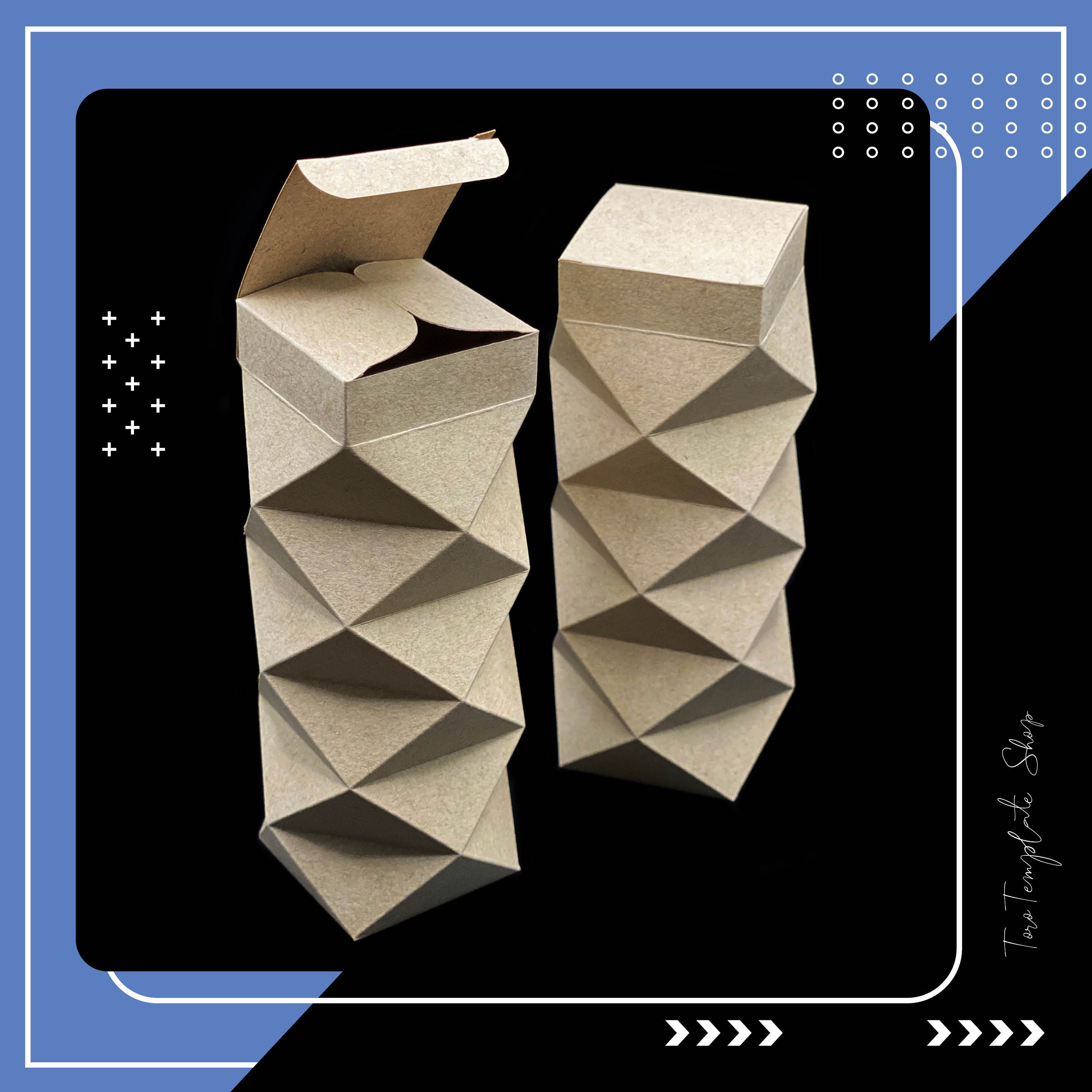 Zigzag Box Template Gift Box Template Candy Box Template - Etsy