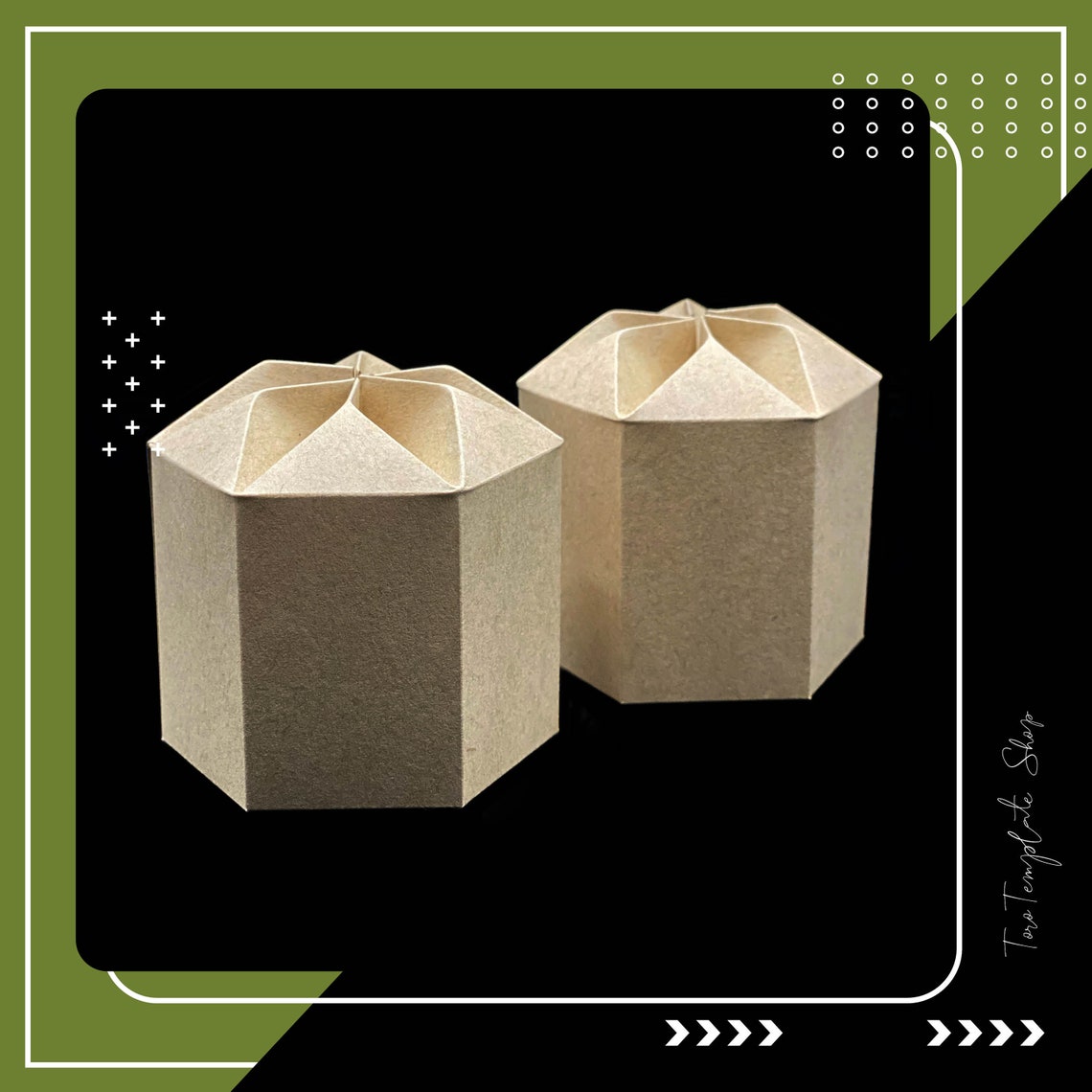 Hexagon Box Template, Gift Box Template, Candy Box Template, Cookies ...