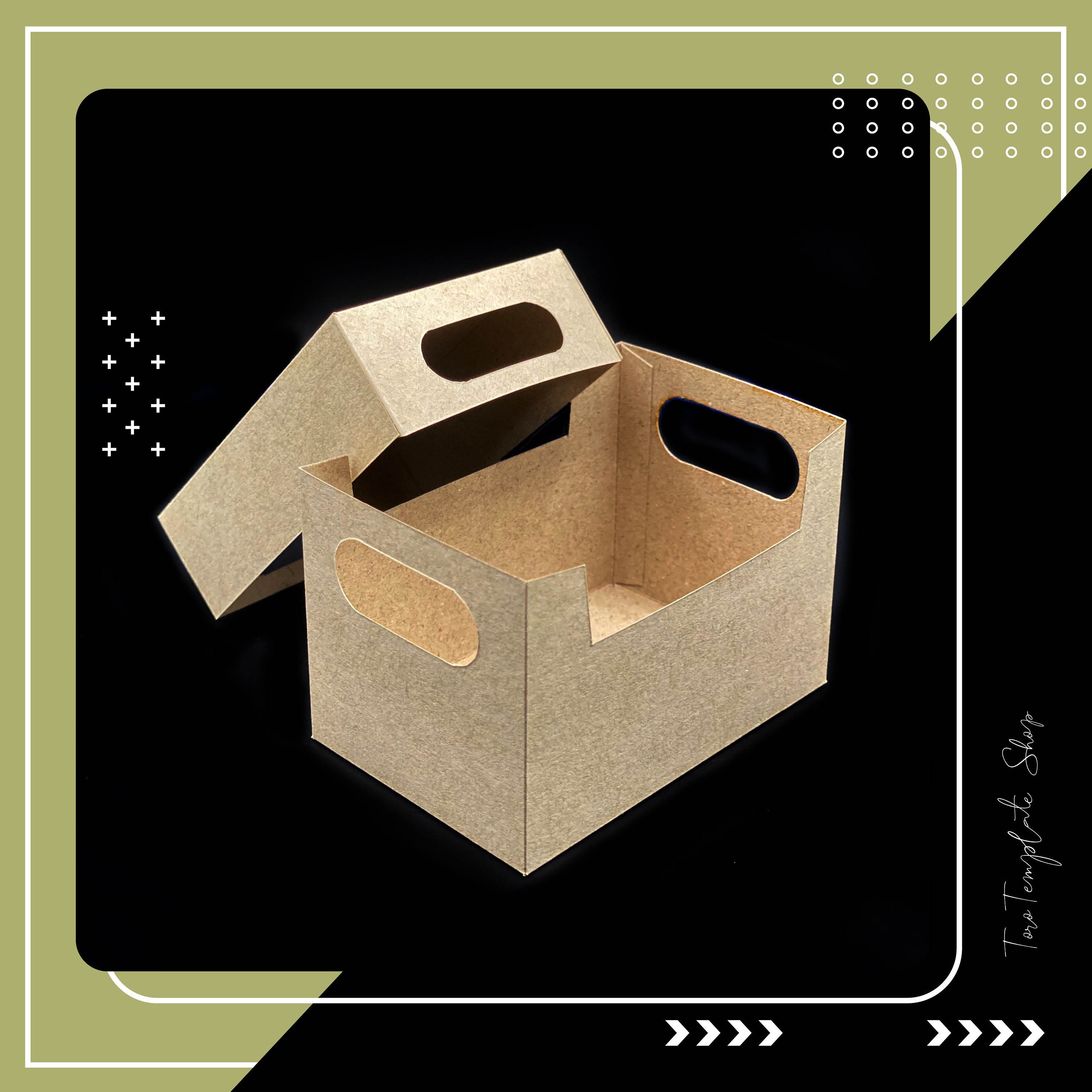 Box With Lid Template, Rectangle Box Template, Gift Box Template, Candy ...