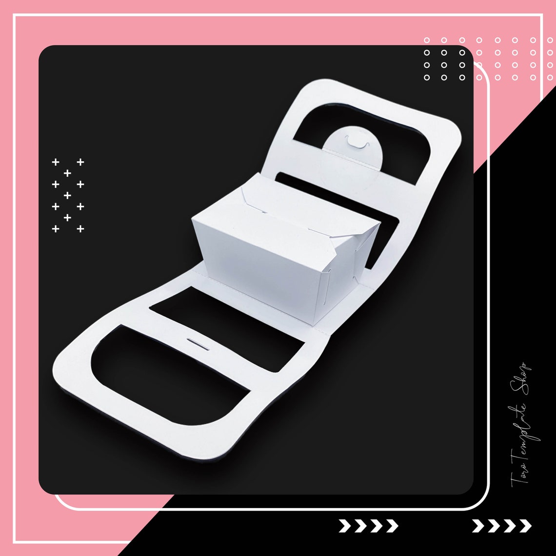 Food Box With Handle Template, Cookie Box Template, Resizeable Template ...