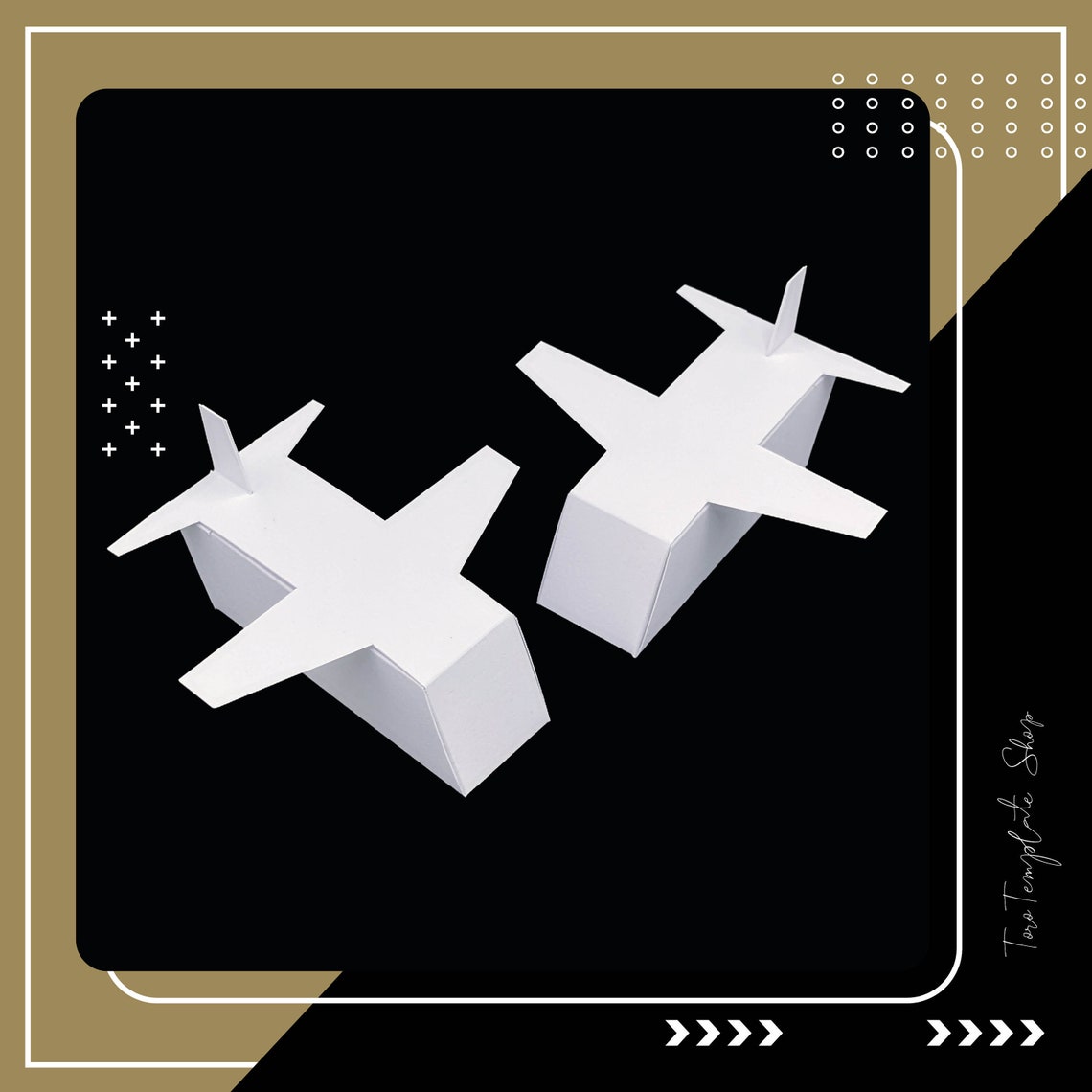 Aircraft Shape Box Template, Plane Shape Box Template, Gift Box ...