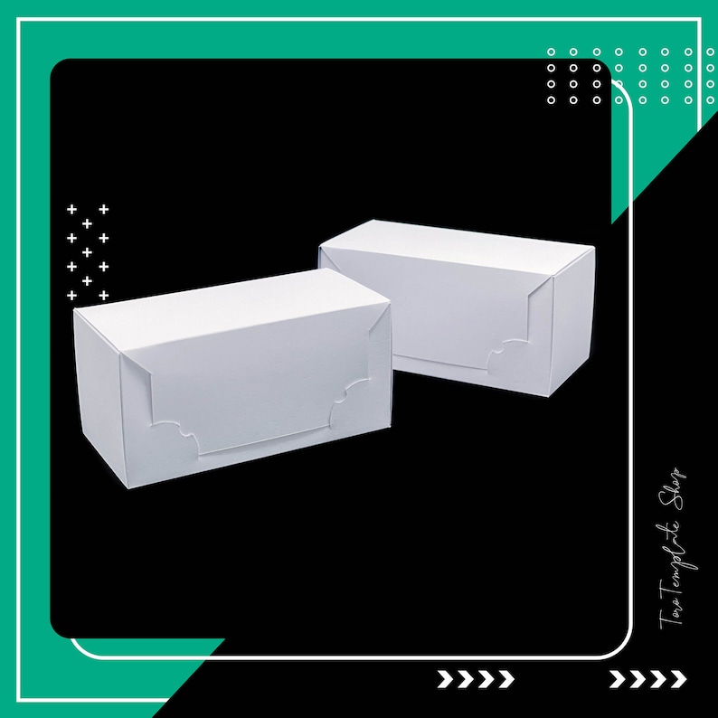 Rectangle Flip Box Template: Resizeable Gift/candy Box (digital ...