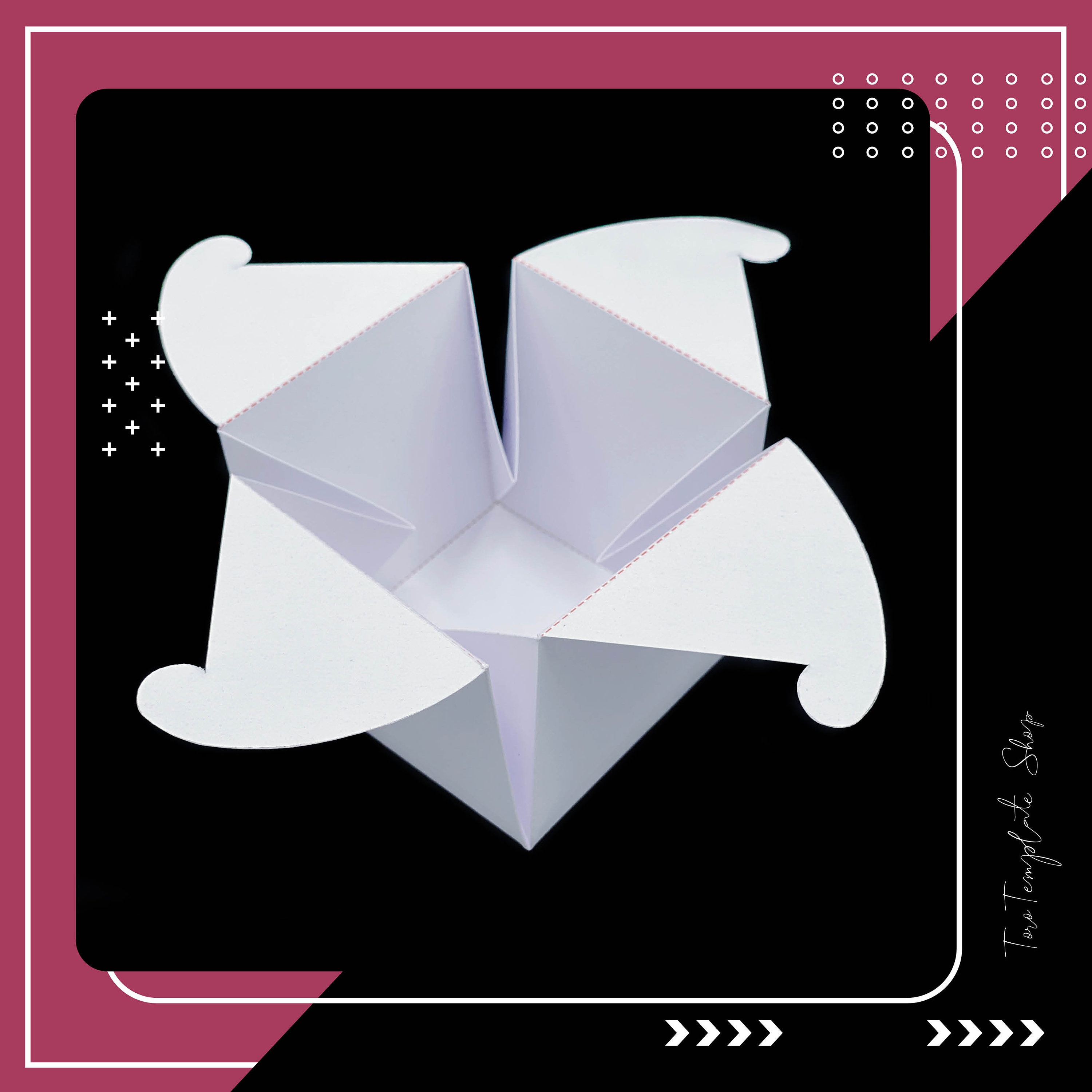 Square Box Template, Gift Box Template, Candy Box Template, Cookies Box ...