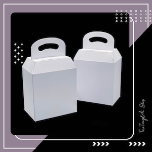 Box With Handle Template, Gift Box Template, Candy Box Template ...
