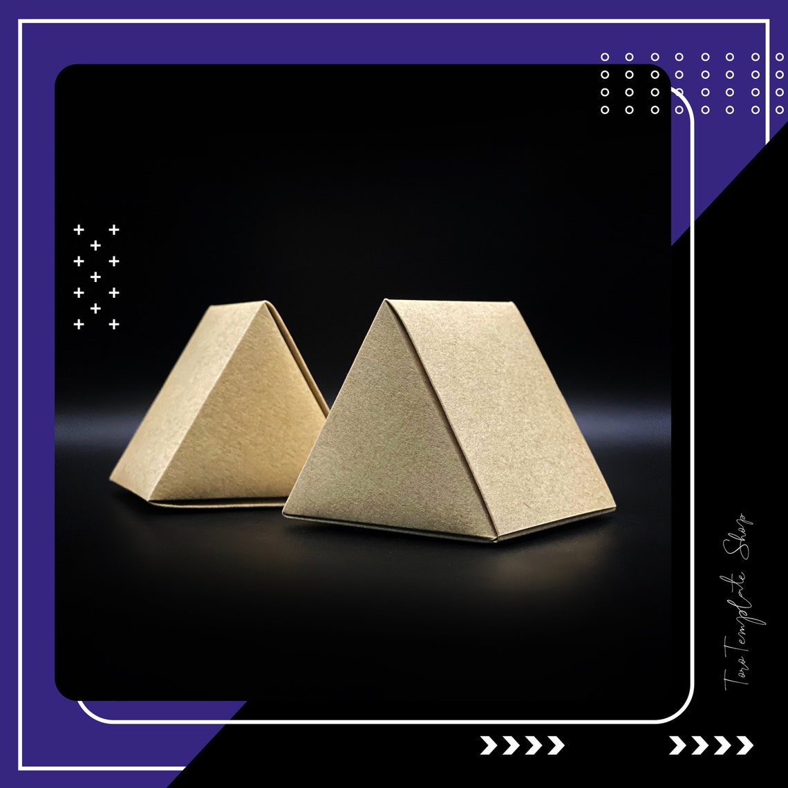 Triangle Box Template, Box Template, Cookies Box Template, Gift Box ...