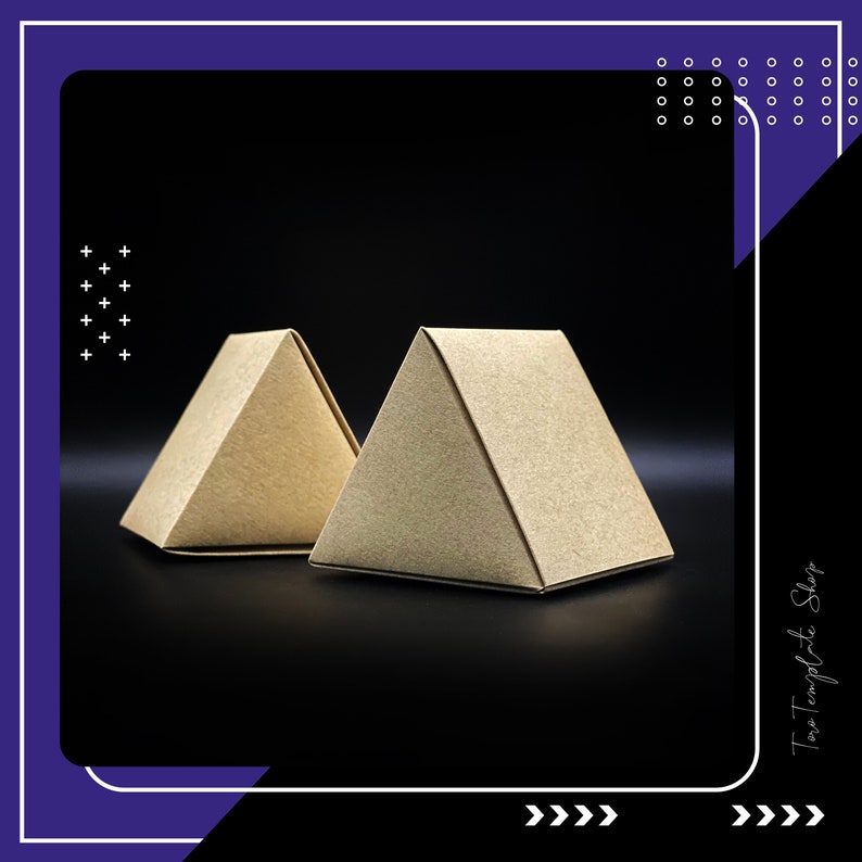 Triangle Box Template, Box Template, Cookies Box Template, Gift Box ...